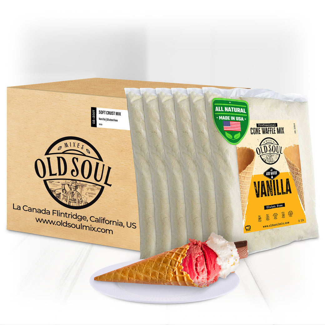 OldSoul Cone Waffle Dough Mix | Crispy | Batter Mix for Cone Waffles