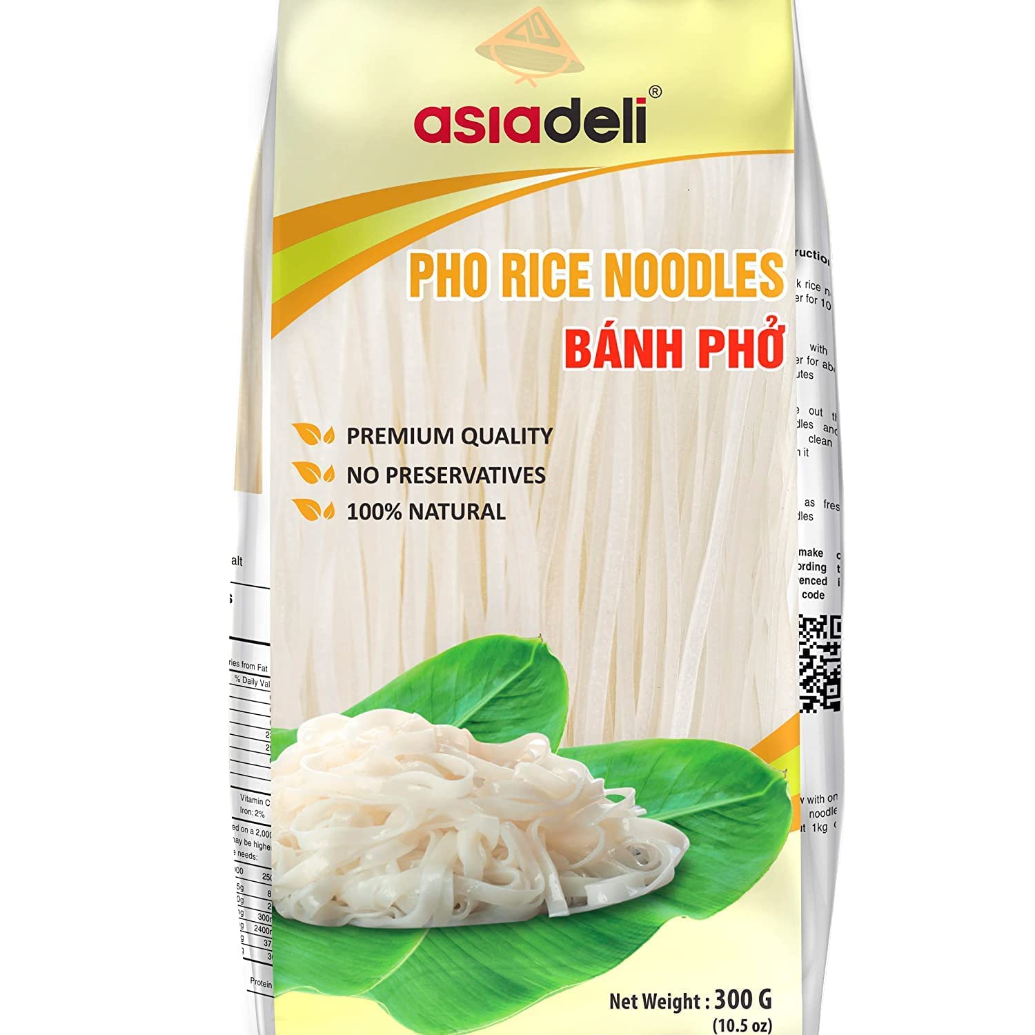 Asiadeli Pho Rice Noodles, Premium Rice Stick Noodles, Banh Pho Noodle