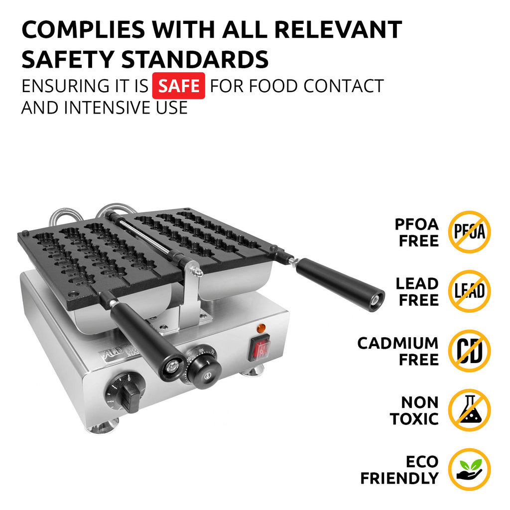 ALDKitchen Waffle Stick Maker | 3 Paw-Shaped Waffles | Round-Shaped Waffles