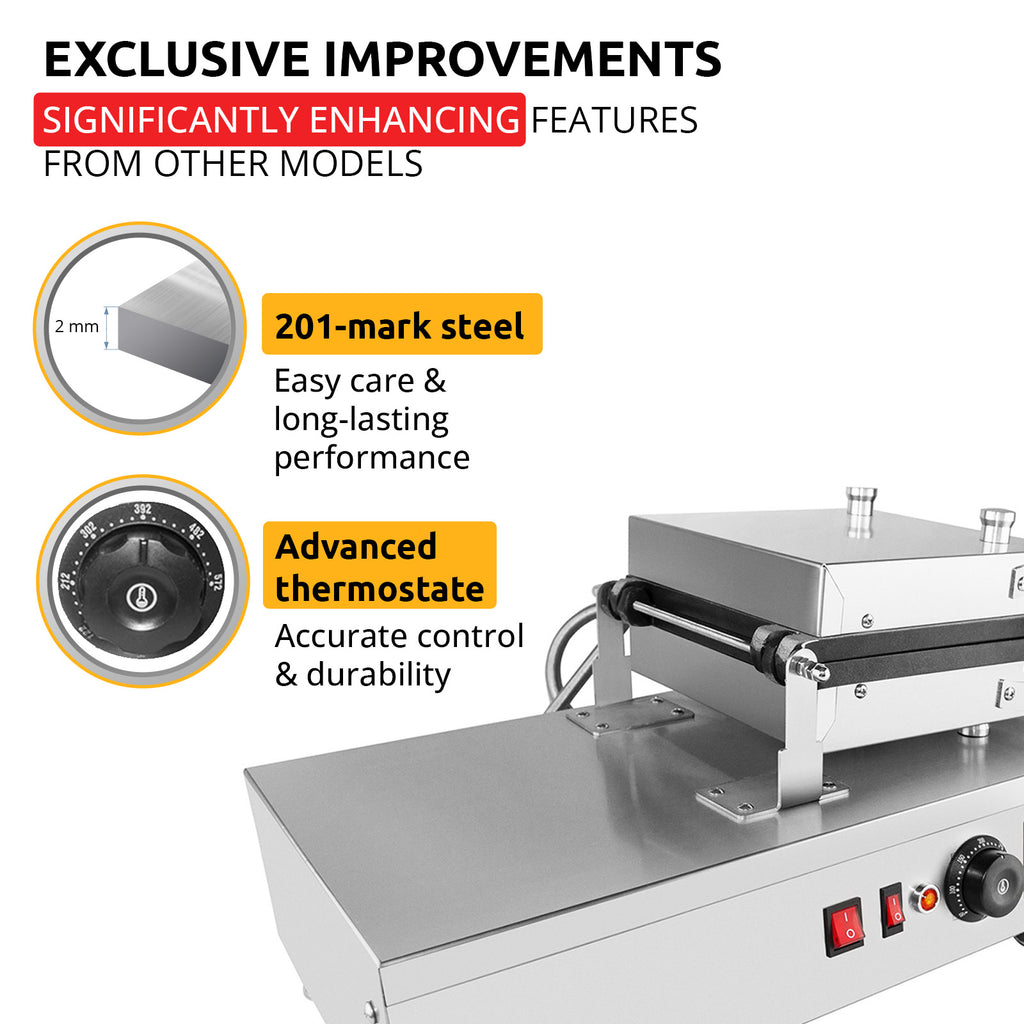 ALDKitchen Belgian Waffle Iron | Swing Type | 4 Pcs | Professional Use ...