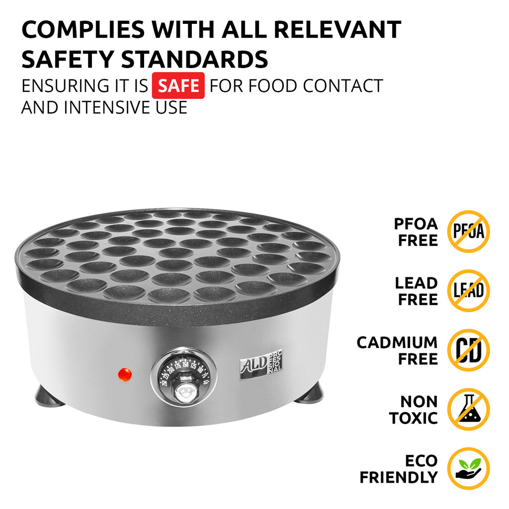 ALDKitchen Poffertjes Maker | Round Electric Poffertjes Pan | Stainless ...