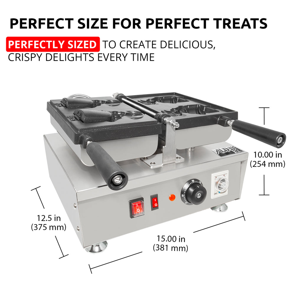 ALDKitchen Taiyaki Iron | Electric Taiyaki Machine | 2 Open-Mouth Fish ...