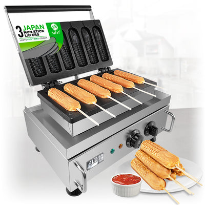 Commercial Hotdog Waffle Makers. Waffle Iron or Corn Dog Machine ...