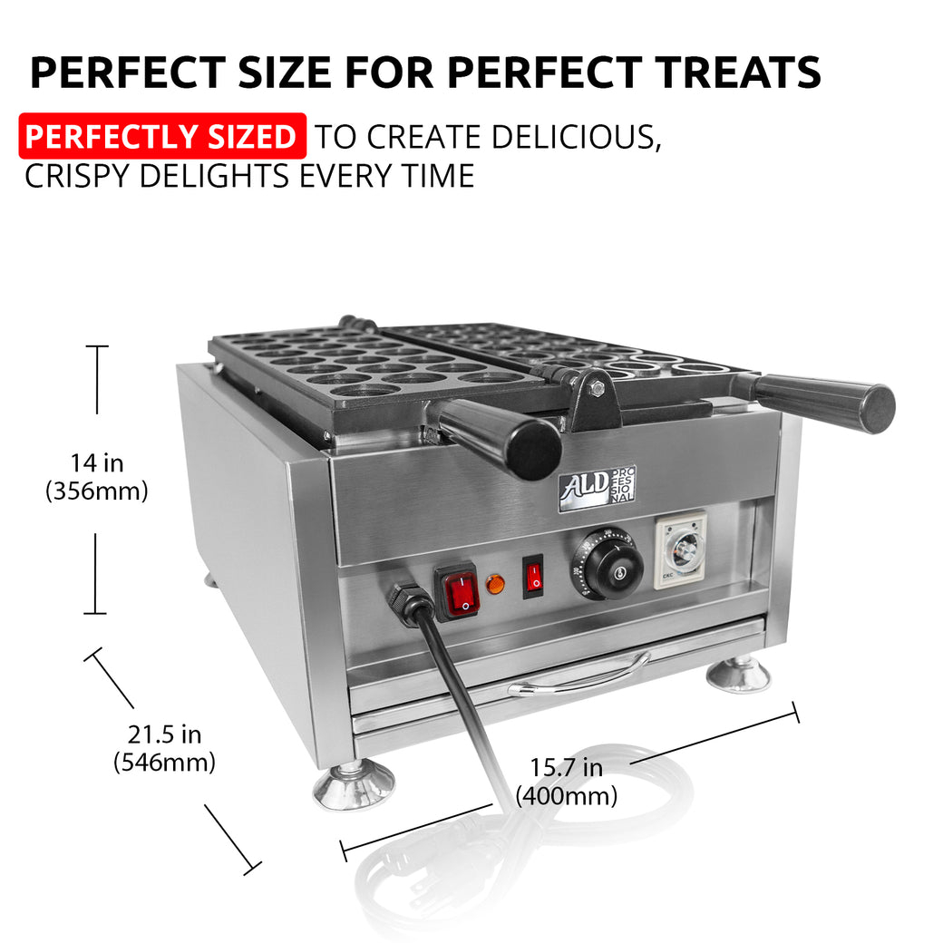 ALDKitchen Walnut-Shape Waffle Maker | Stuffed Waffle Iron | 23 Nut Waffles
