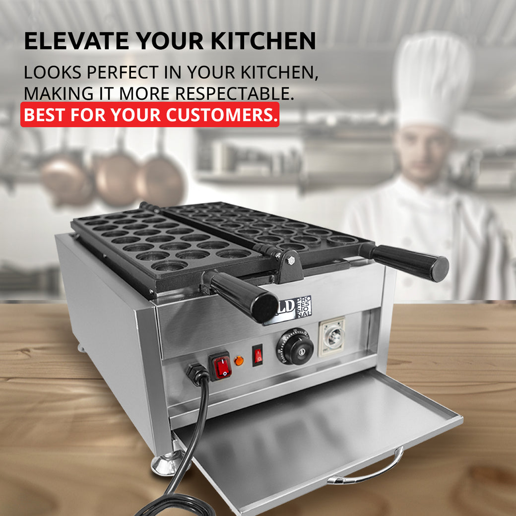 ALDKitchen Walnut-Shape Waffle Maker | Stuffed Waffle Iron | 23 Nut Waffles