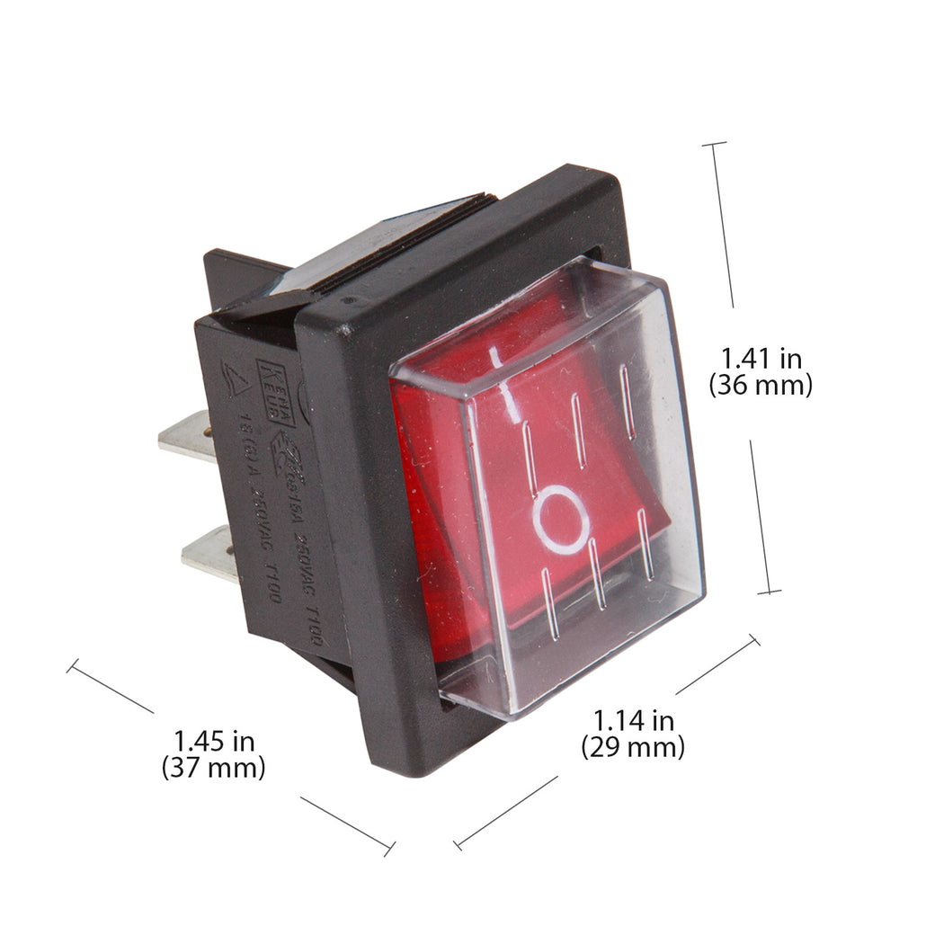 Rocker Power Switch | 4 Pins Rocker On/Off Switch for Kitchen Equipmen