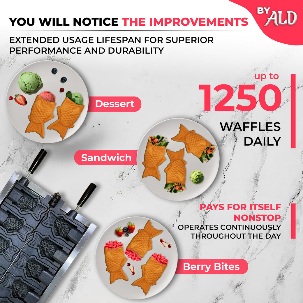 ALDKitchen Taiyaki Machine Commercial | 5 Open-Mouth Fish Shaped ...