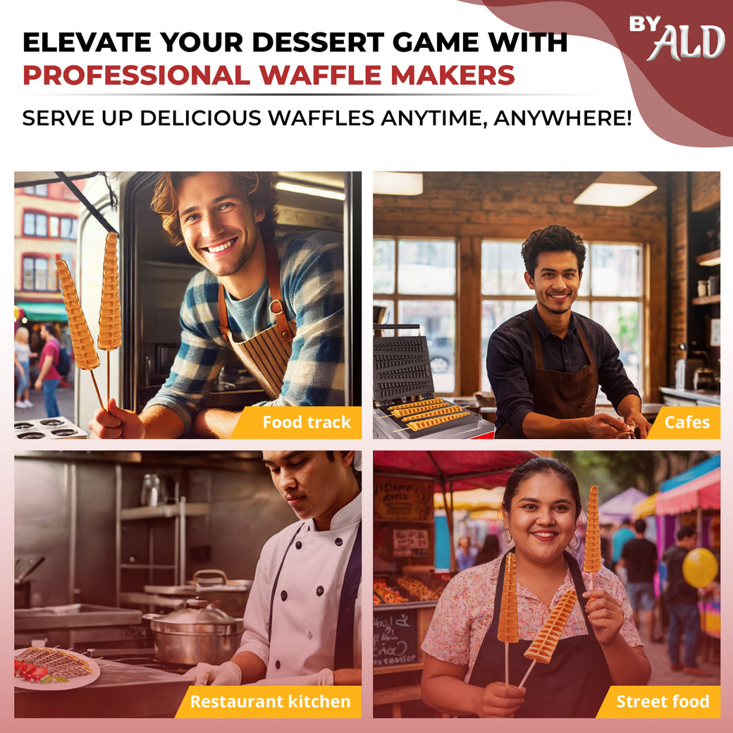 ALDKitchen Waffle Stick Maker | 4 Tree Waffles on a Stick | Stick ...