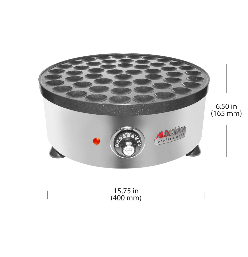 ALDKitchen Poffertjes Maker | Round Electric Poffertjes Pan | Stainless ...