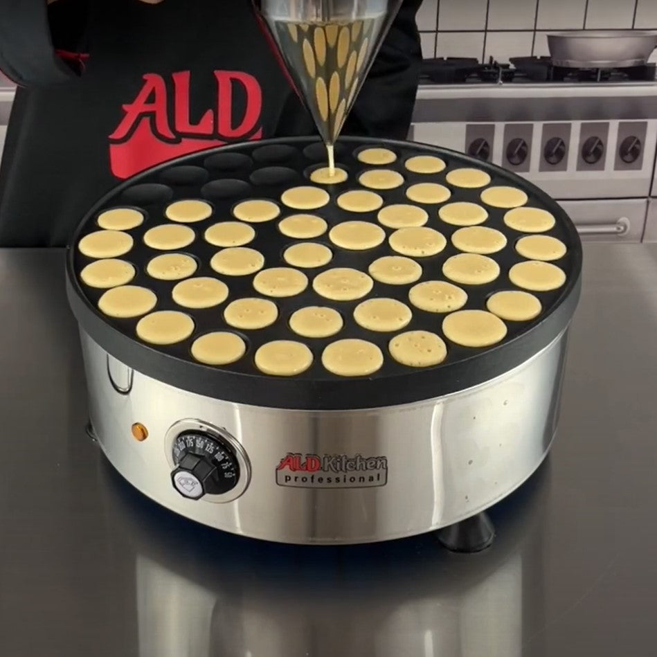 ALDKitchen Poffertjes Maker | Round Electric Poffertjes Pan | Stainless ...