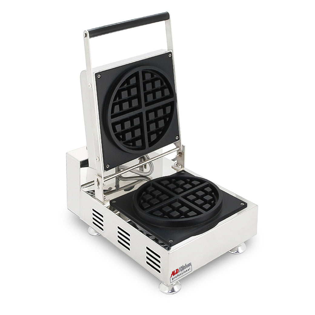 ALDKitchen Belgian Waffle Maker | Round-Shaped Waffles with Four Parts ...