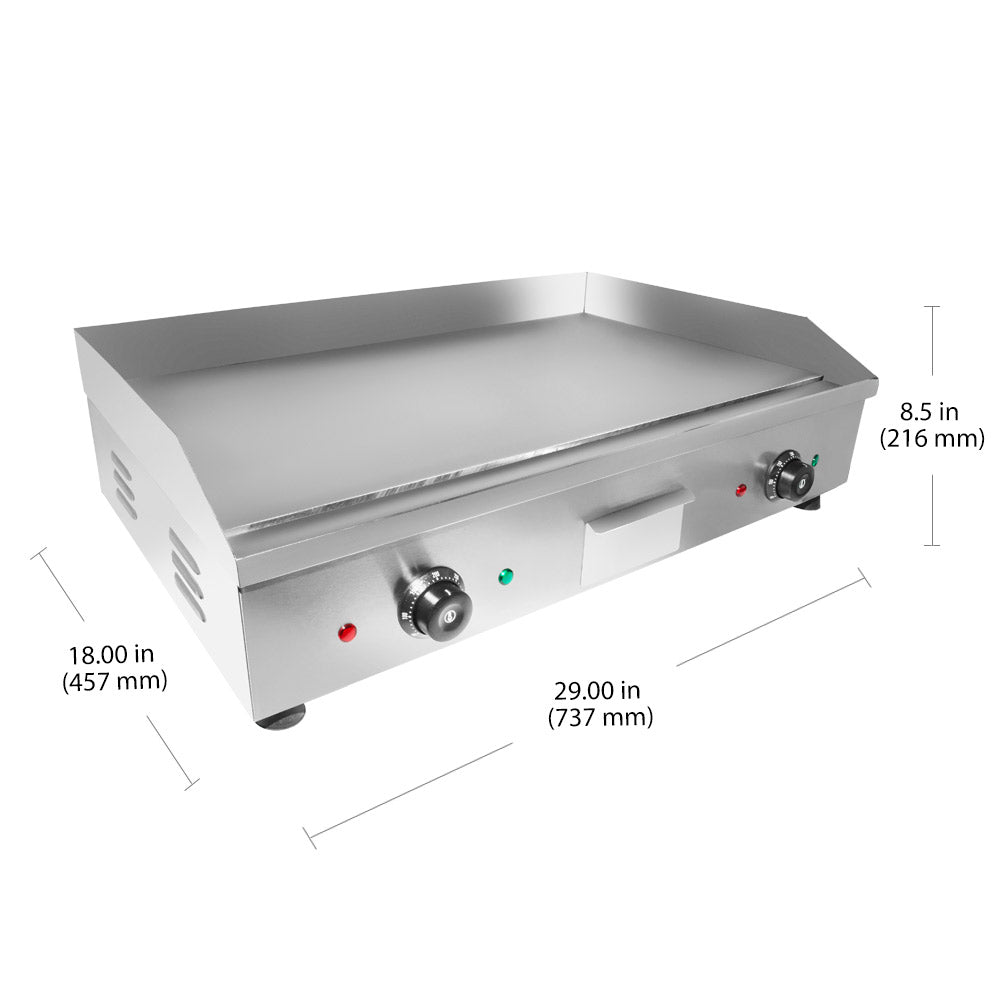 ALDKitchen Electric Flat Top Griddle | Single or Dual Thermostat | Sta