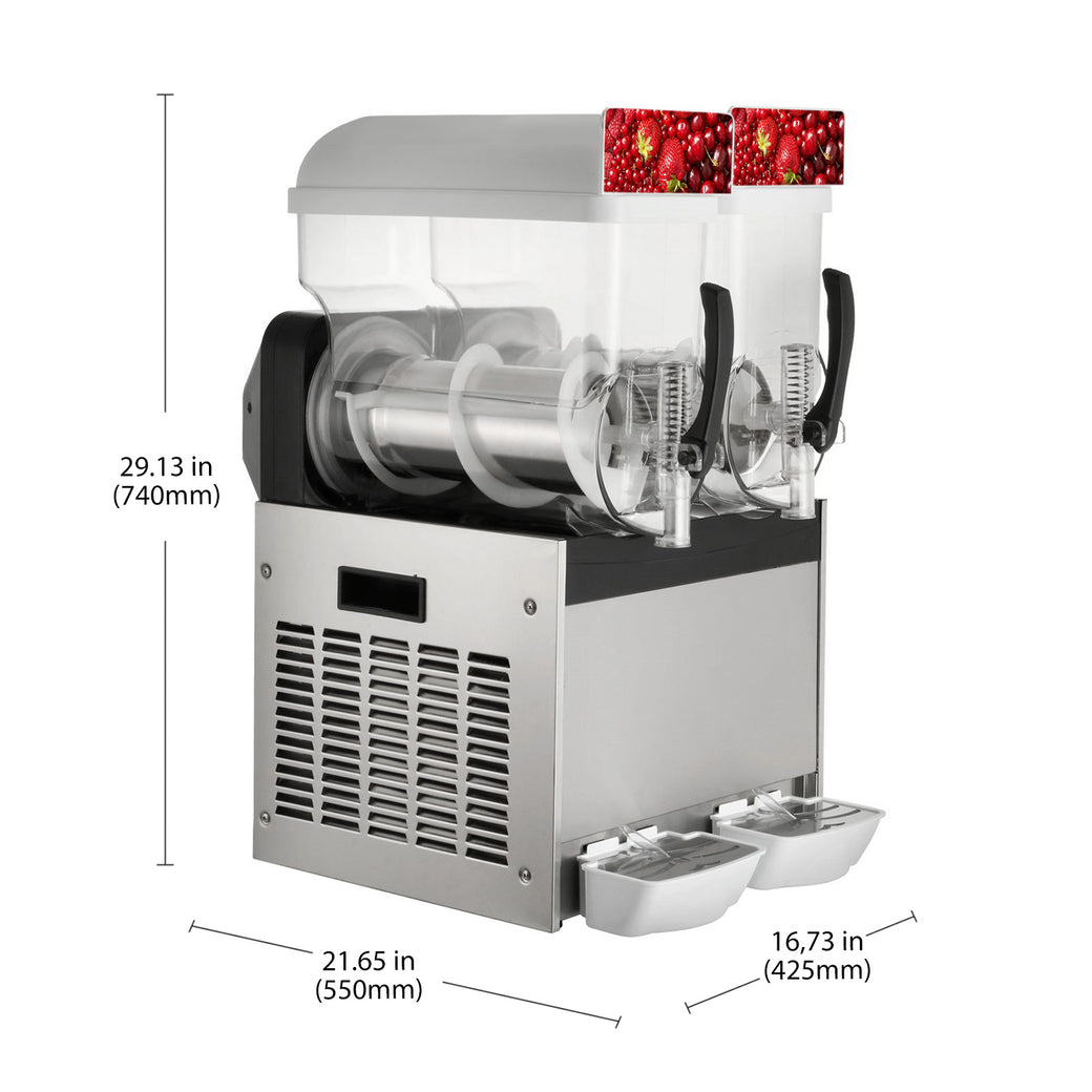 GorillaRock Commercial Slushy Maker | 2-tank Slush Machine | 15L x 2 ...